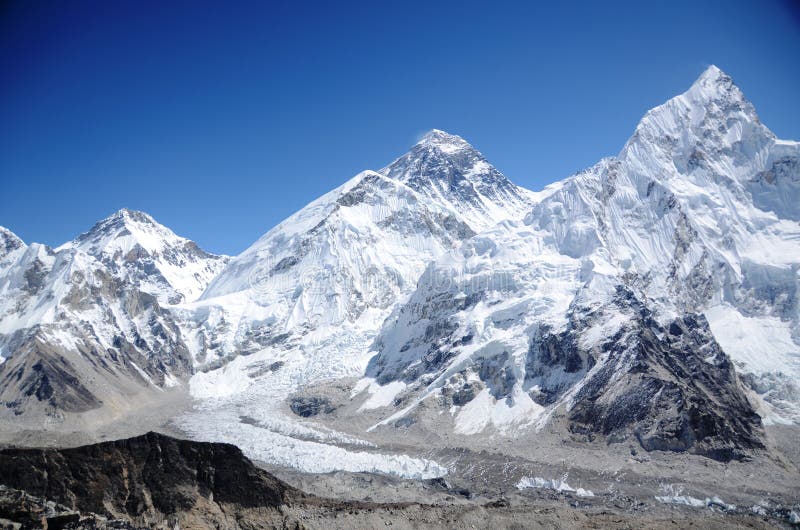Himalayas - Nuptse stock photo. Image of hiking, nepal - 18037824