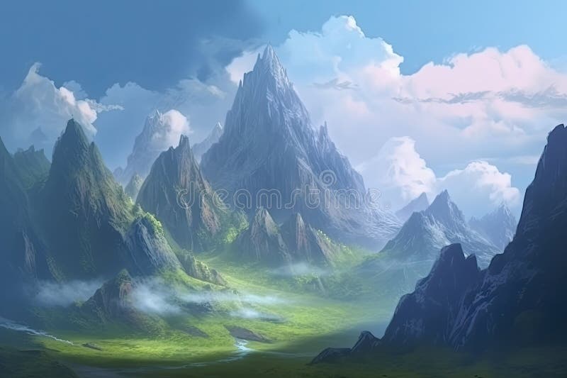 The Mountains. Fantasy Fiction Natural Backdrop Stock Photo - Image of ... The Mountains. Fantasy Fiction Natural Backdrop Stock Photo - Image of ...