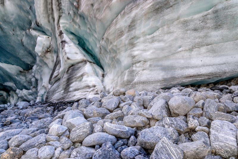 Mountains Glacier Cave River Source Stock Image - Image of mountain ...