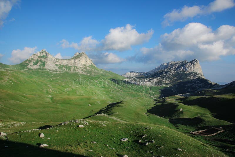 Mountains and Grassland - the Durmitor Mountains, Dinaric Alps Stock ...