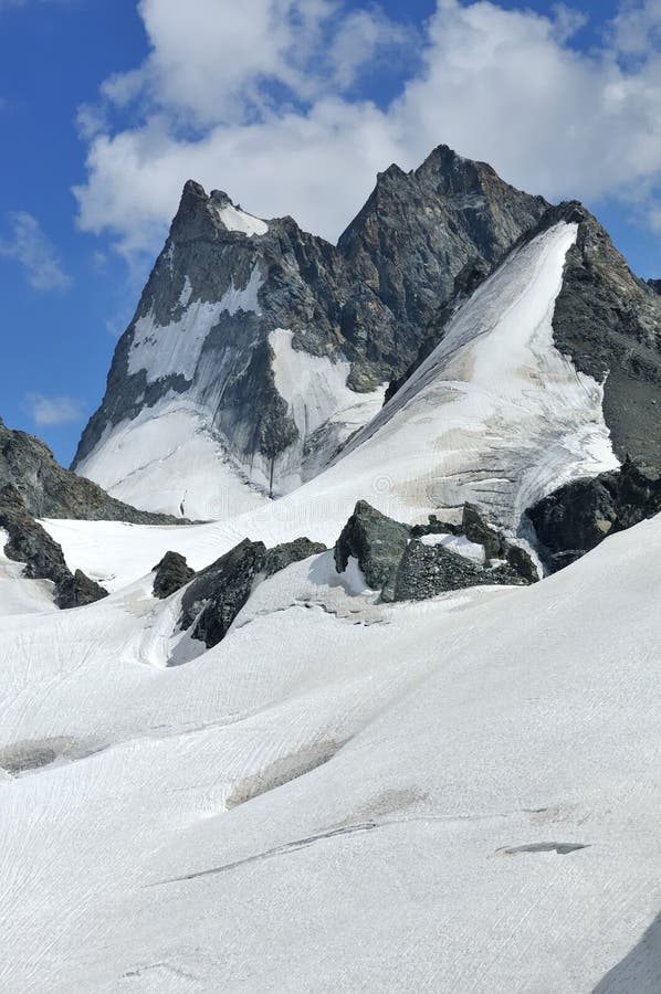 Mountains on the Haute Route Stock Image - Image of blue, melt: 10690535