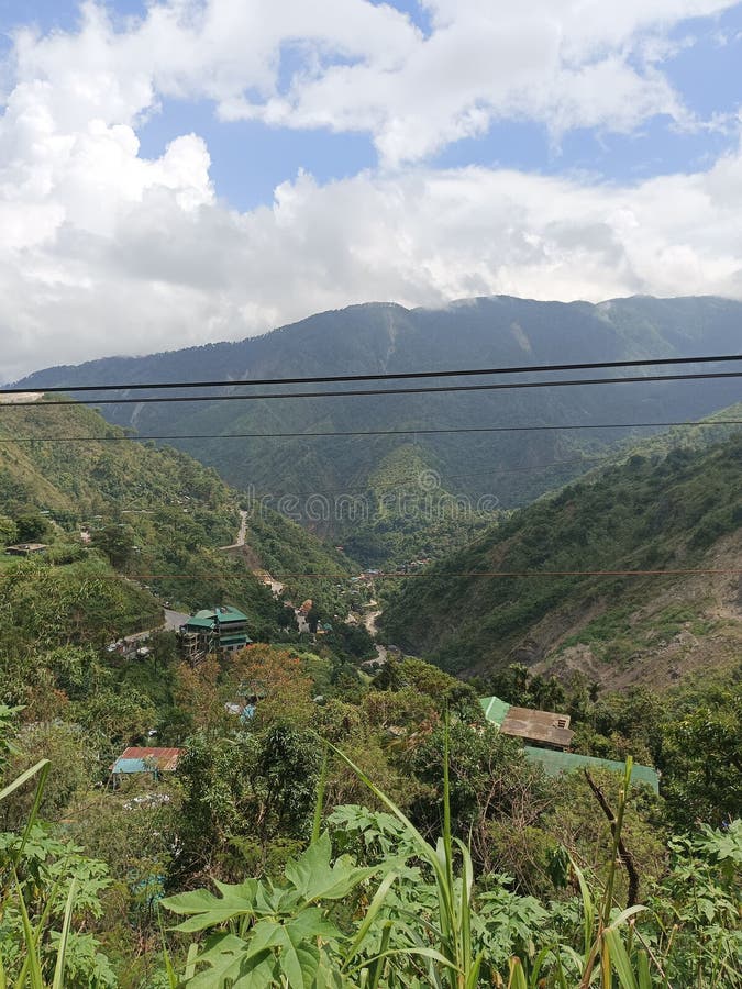 Mountains Hill Village Scenery at Province Stock Image - Image of ...