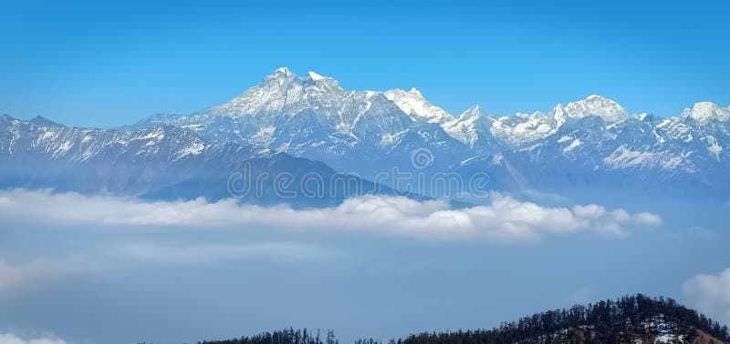 Mountains from Kalinchok Temple Stock Photo - Image of wave, hill ...