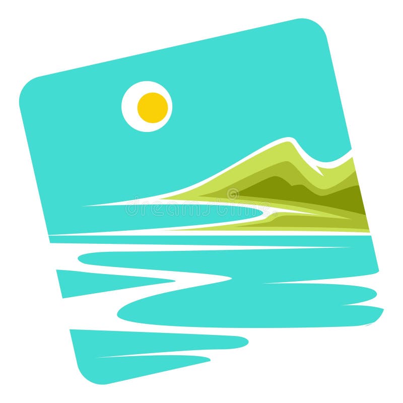 Mountains Landscape Isolated Icons Corporate Identity Template Vector ...