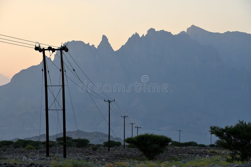 Mountains Landscape in Sultanate of Oman Stock Image - Image of alkhdar ...