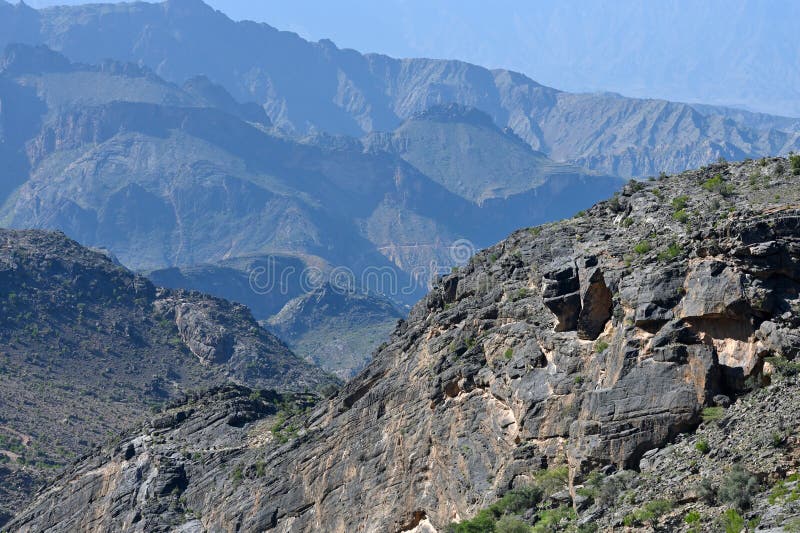Mountains Landscape in Sultanate of Oman Stock Photo - Image of arabia ...