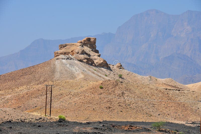 Mountains Landscape in Sultanate of Oman Stock Image - Image of ...