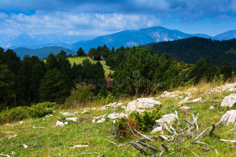 Mountains Landscape in Summer Day. Pyrenees, Spain Stock Image - Image ...
