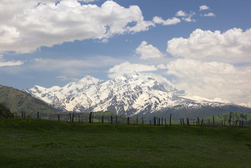 Mestia Valley. Upper Svaneti. Georgia. Stock Photo - Image of horse ...