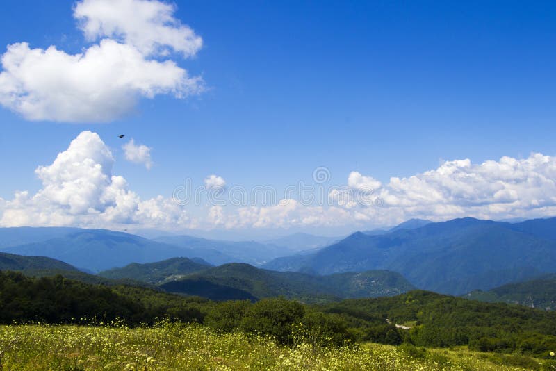 Mountains Landscape and View in Racha, Georgia Stock Photo - Image of ...