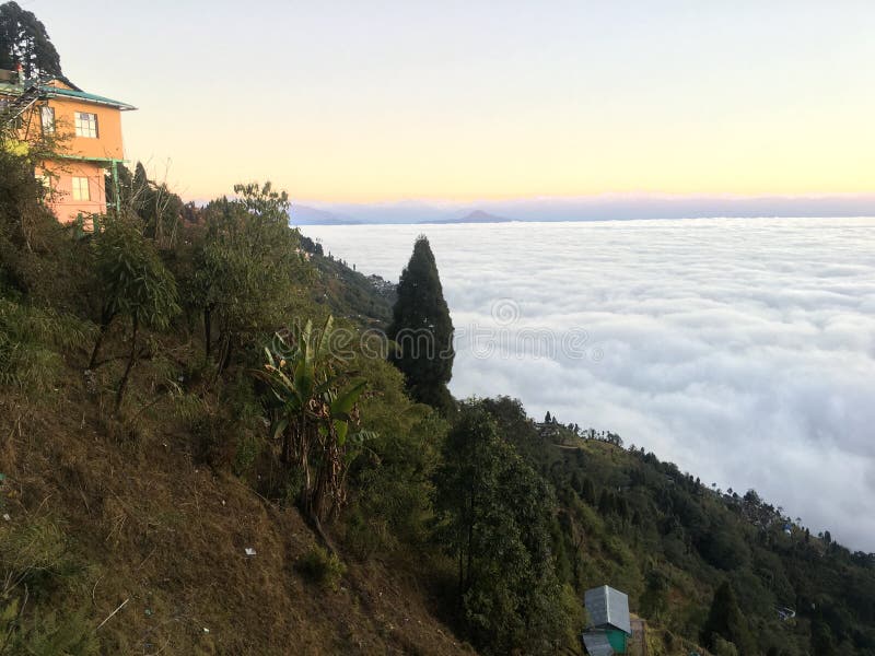 Mountains of the Lesser Eastern Himalayas with Clouds Stock Image ...