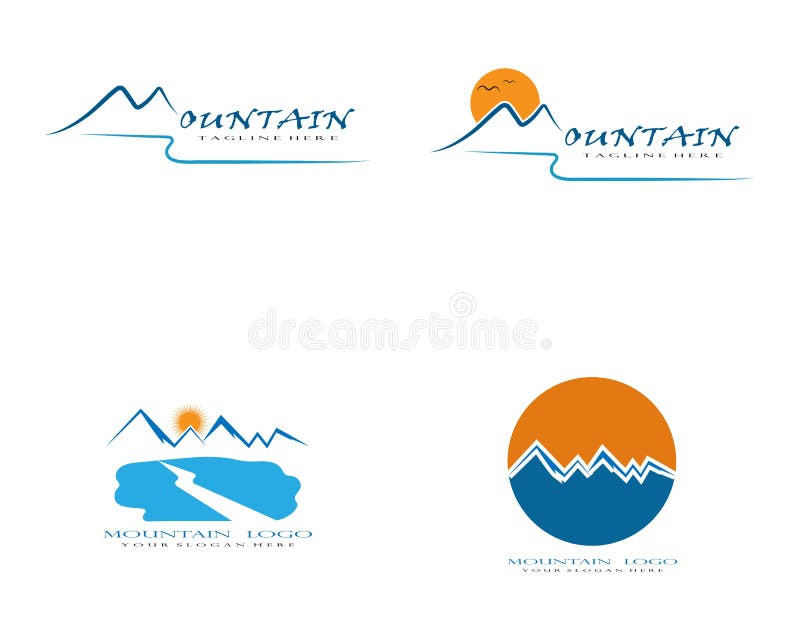 Mountains Logo Template stock vector. Illustration of insurance - 175870605