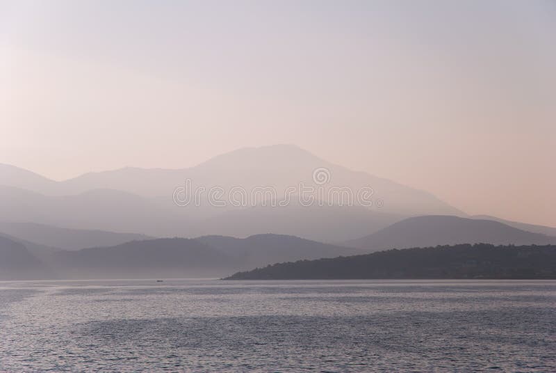 Mountains in the Morning Mist Stock Image - Image of land, horizon ...
