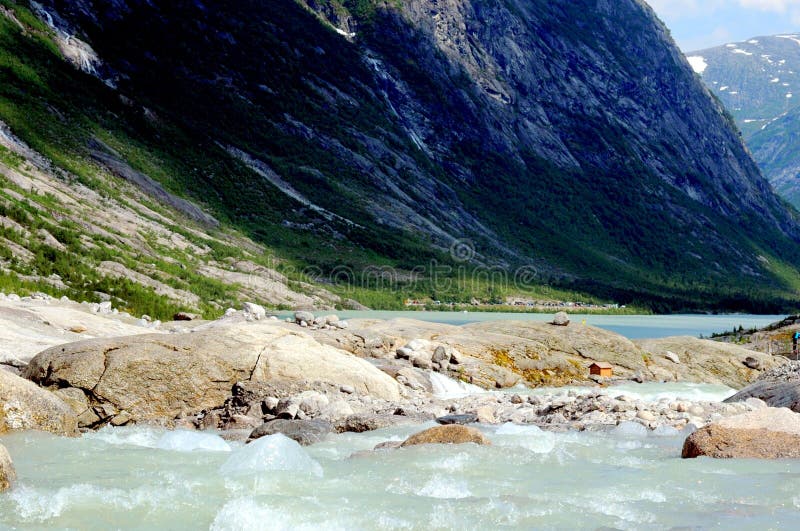Mountains Near Nigardsbreen Glacier, Norway Stock Photo - Image of ...