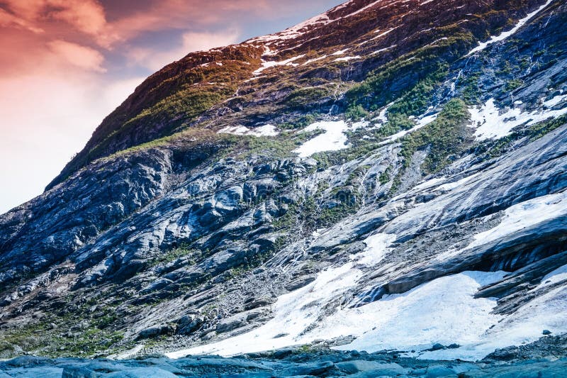Jostedalsbreen National Park - Mountains in Norway, Scandinavia Stock ...