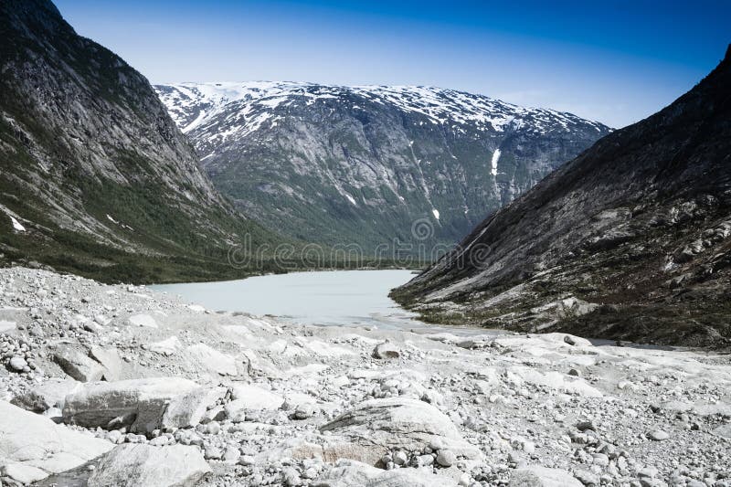 Jostedalsbreen National Park - Mountains in Norway, Scandinavia Stock ...