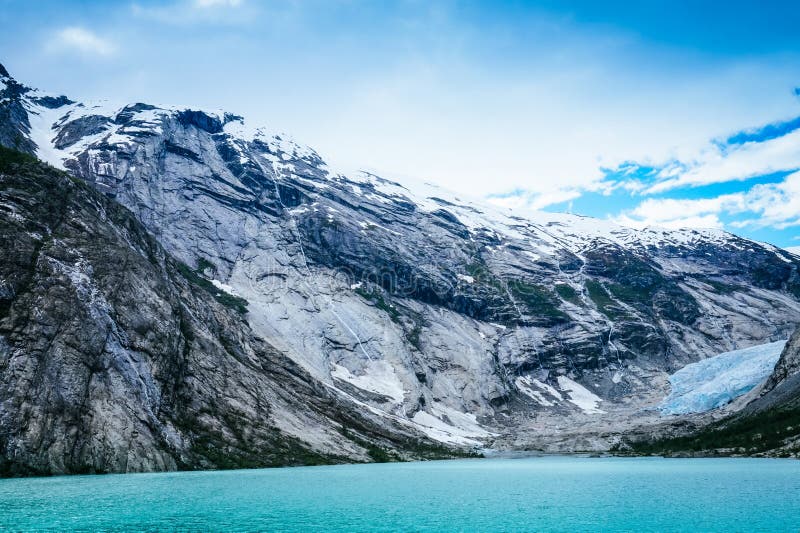 Jostedalsbreen National Park - Mountains in Norway, Scandinavia Stock ...