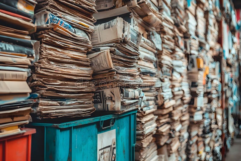 Mountains of Paper: a Visual Representation of Archived Documents Stock ...