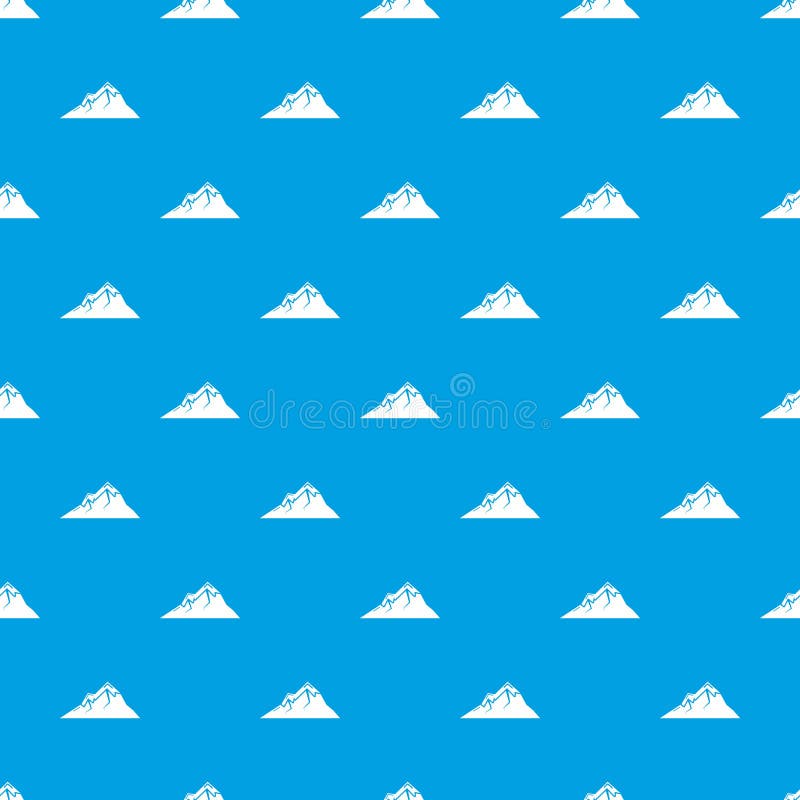 Mountains Pattern Vector Seamless Blue Stock Vector - Illustration of ...