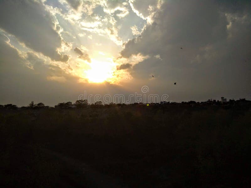 Mountains and the Pleasant Weather. Stock Image - Image of sunlight ...