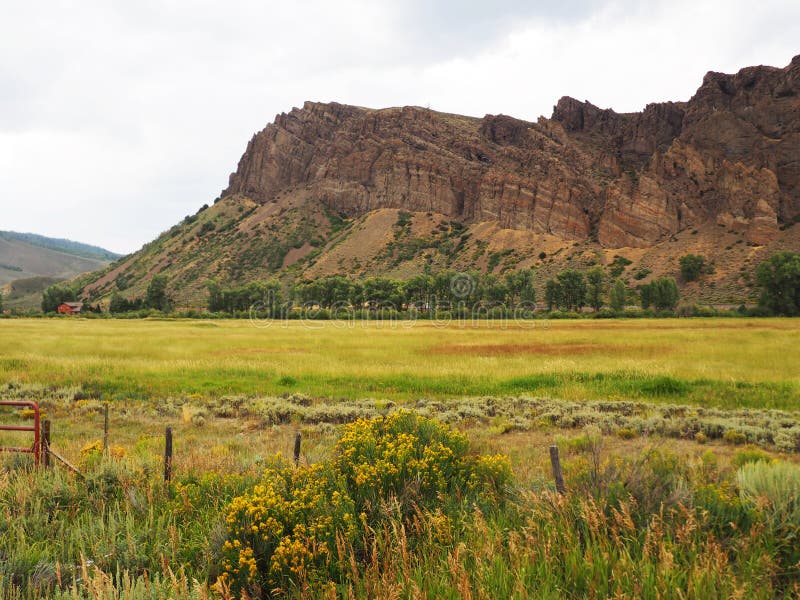 Mountains by a Prairie in Colorado Stock Image - Image of farm, prairie ...