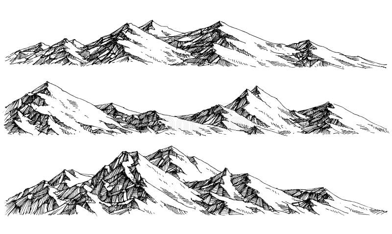 Mountain Line Drawing Stock Illustrations – 67,453 Mountain Line ...