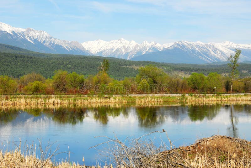 Mountains and river stock image. Image of meadowland, countryside - 5333793