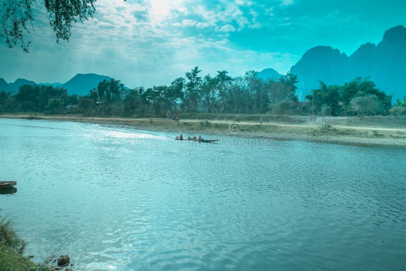 Mountains and river stock photo. Image of rest, landscape - 76746468