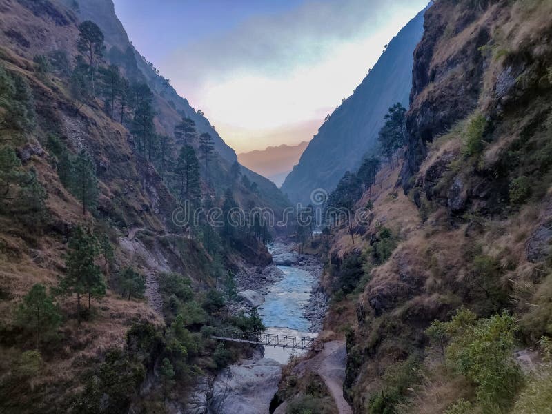 Mountains and river stock image. Image of beautiful - 135461501