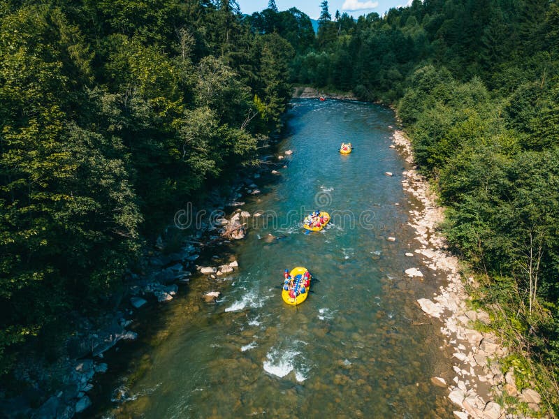 Mountains River Rafting Extreme Attraction Stock Photo - Image of kayak ...