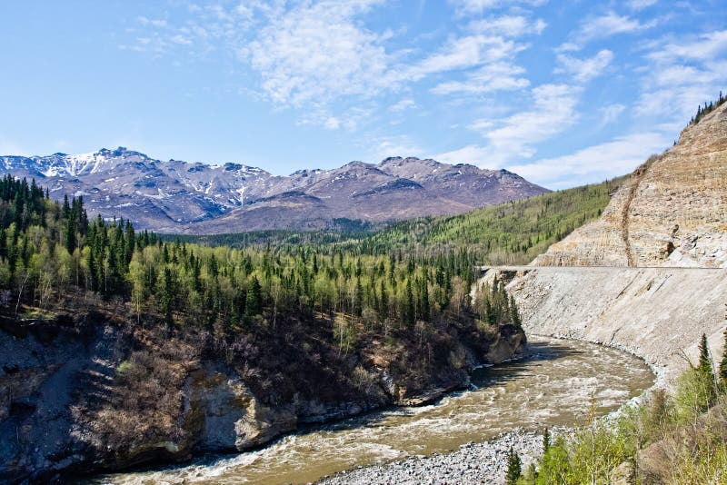 Mountains and Rivers of Interior Alaska Stock Image - Image of united ...