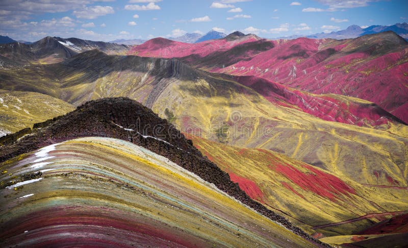 Mountains and Rock Formations of Different Colors Stock Image - Image ...