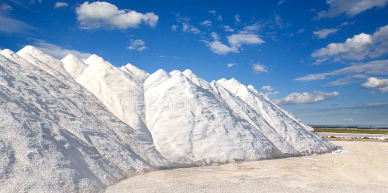 Mountains of Salt Ready To Be Working Stock Photo - Image of business ...
