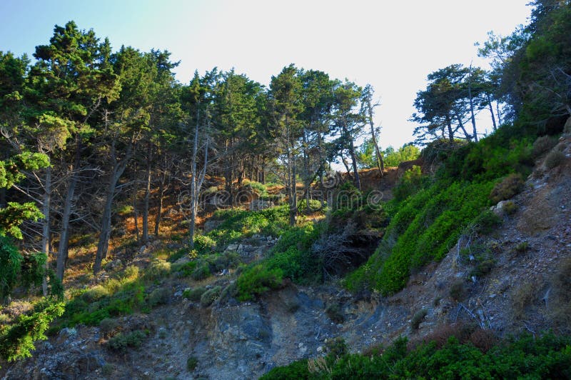 Mountains of Samos island stock image. Image of karlovasi - 42947925