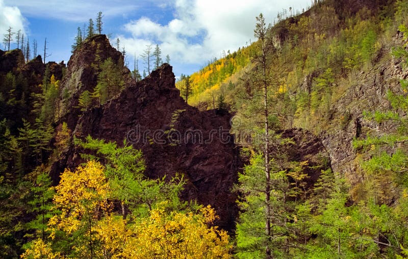 Mountains of the Sayans. the Nature of the Mountains is Sayan Stock ...
