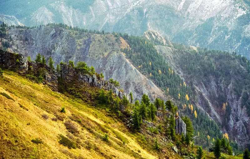 Mountains of the Sayans. the Nature of the Mountains is Sayan Stock ...