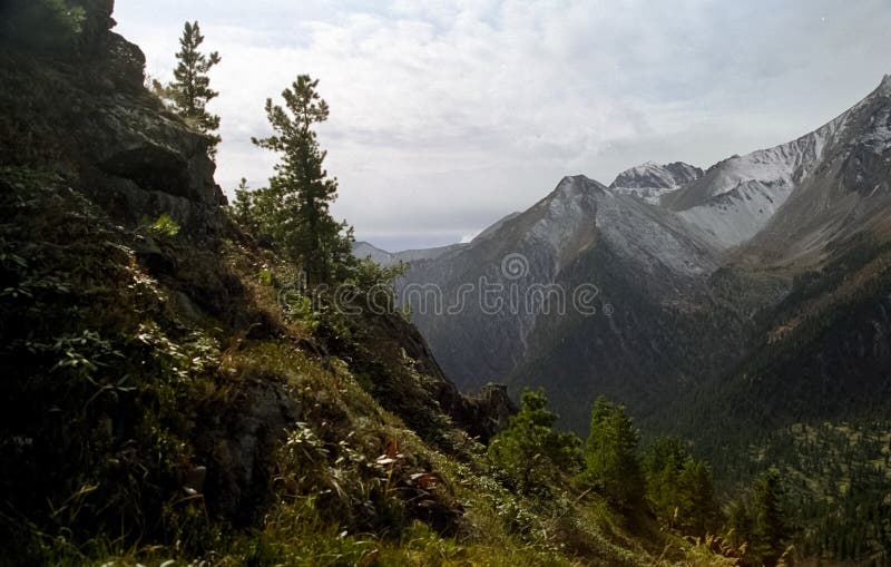 Mountains of the Sayans. the Nature of the Mountains is Sayan Stock ...