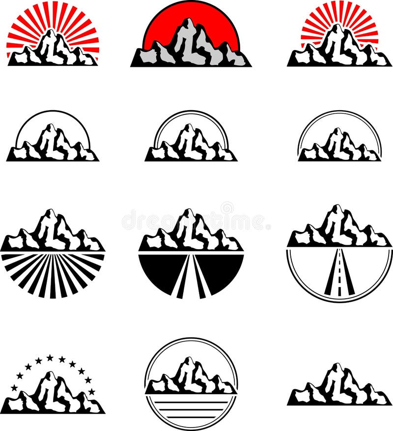 Mountains stock vector. Illustration of nature, road - 63631965