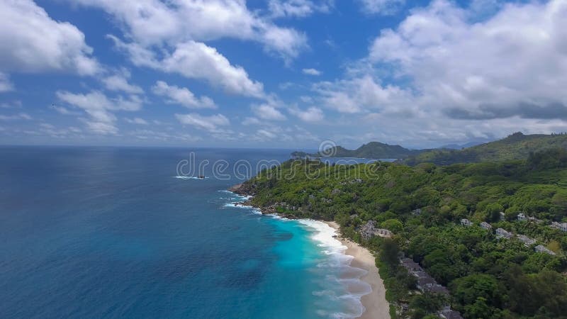 Mountains of Seychelles, Aerial View Stock Image - Image of holiday ...