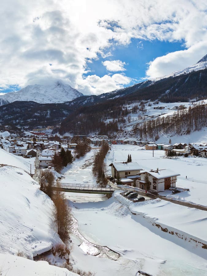 Mountains Ski Resort Solden Austria Stock Photo - Image of panorama ...