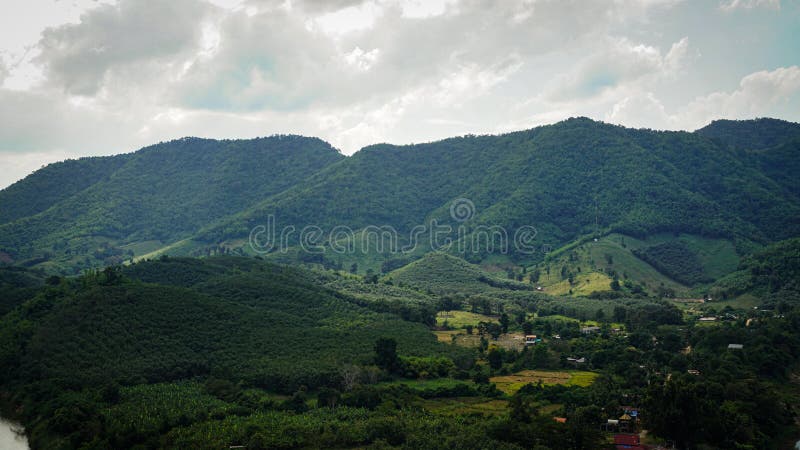 Mountains and Sky in the Quiet Countryside Stock Photo - Image of ...