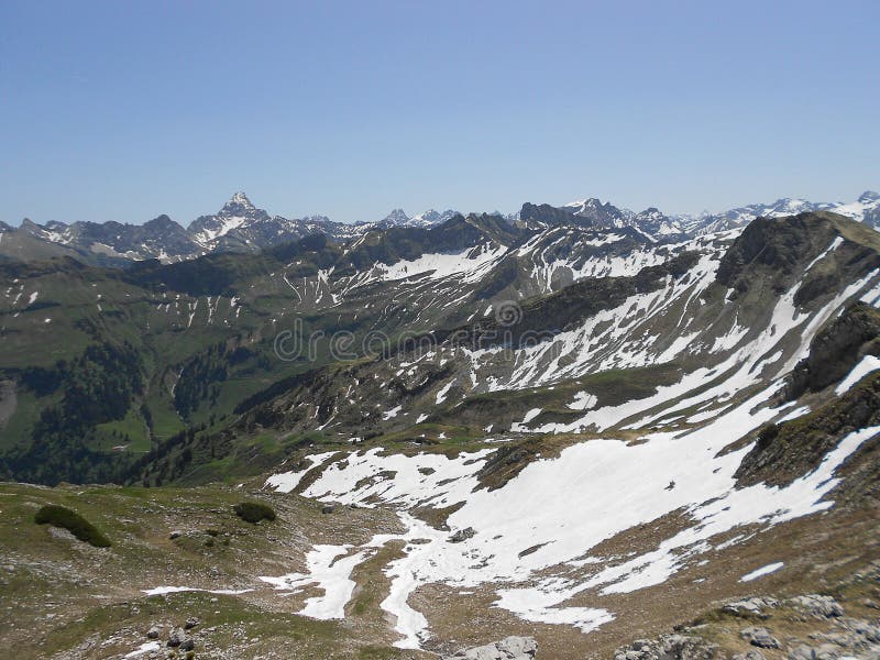Mountains with Snow, Top Mountain Stock Image - Image of natural ...