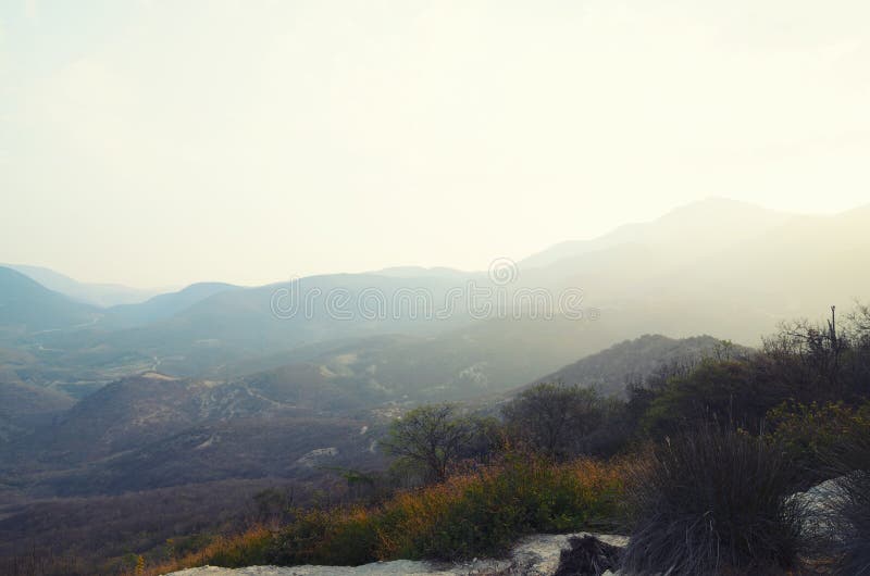 Mountains in Soft Sunset Light Stock Photo - Image of light, mexico ...