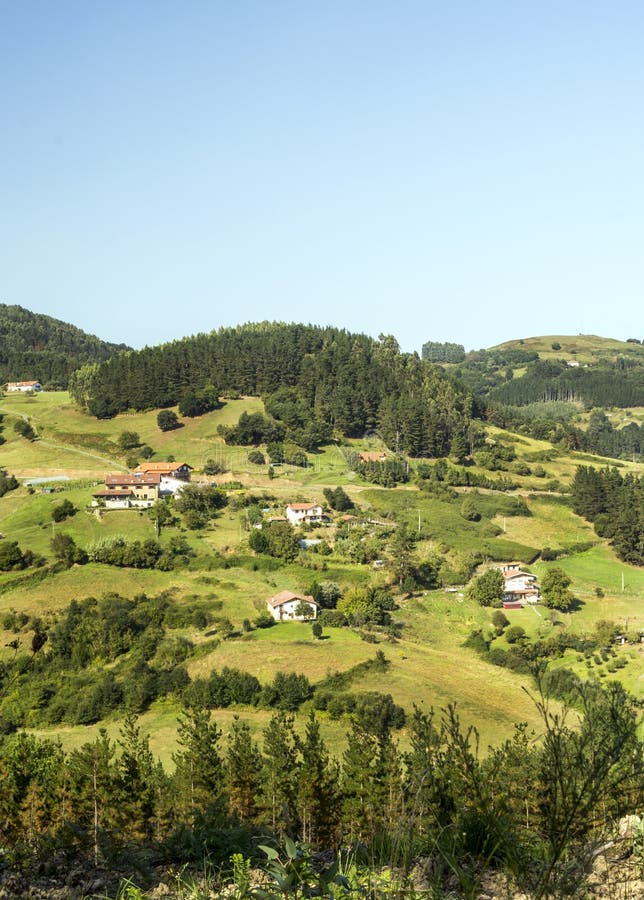 Mountains in the Basque Country Stock Photo - Image of blossom, country ...