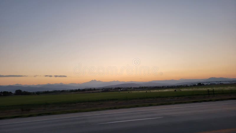 Mountains Sunset Colorado Front Range Stock Image - Image of dusk ...