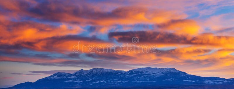 Mountains on sunset stock image. Image of outdoor, bright - 275205943