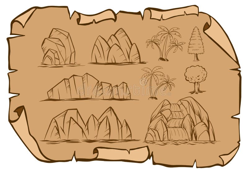Waterfall Treasure Map Stock Illustrations – 31 Waterfall Treasure Map ...