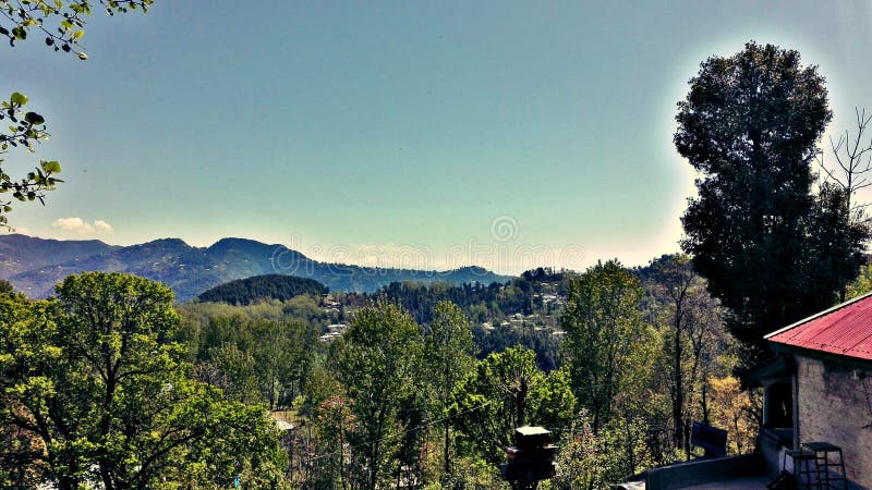 Mountains Trees Greenery Weather Beauty of Kashmir Stock Image - Image ...