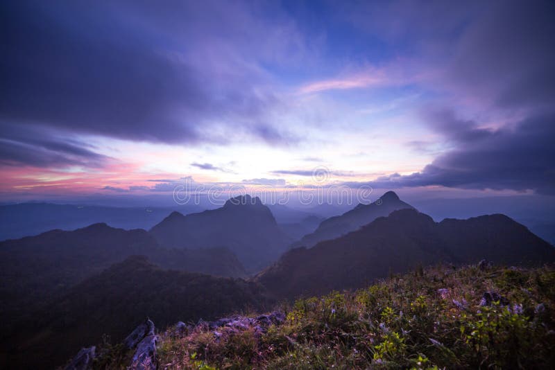 Mountains at twilight stock image. Image of ethereal - 41744173