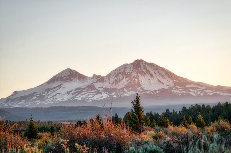 Mountains Under the Clear Late Afternoon Sky Stock Image - Image of ...